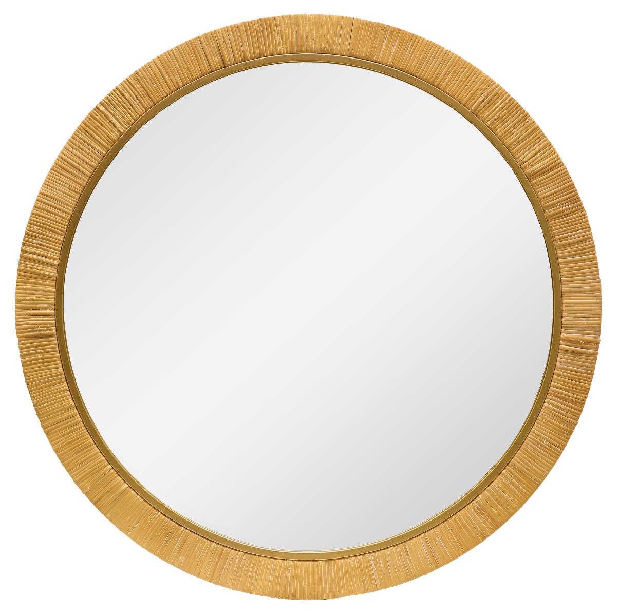 Mirrorize Canada | Edra Organic Rattan Frame Modern Round Mirror